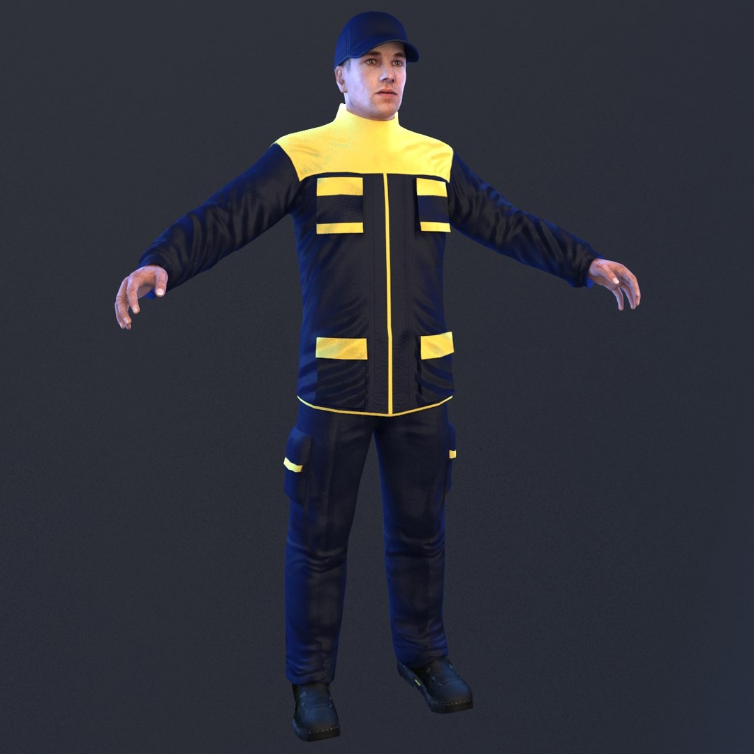 3D mechanic man model - TurboSquid 1412364