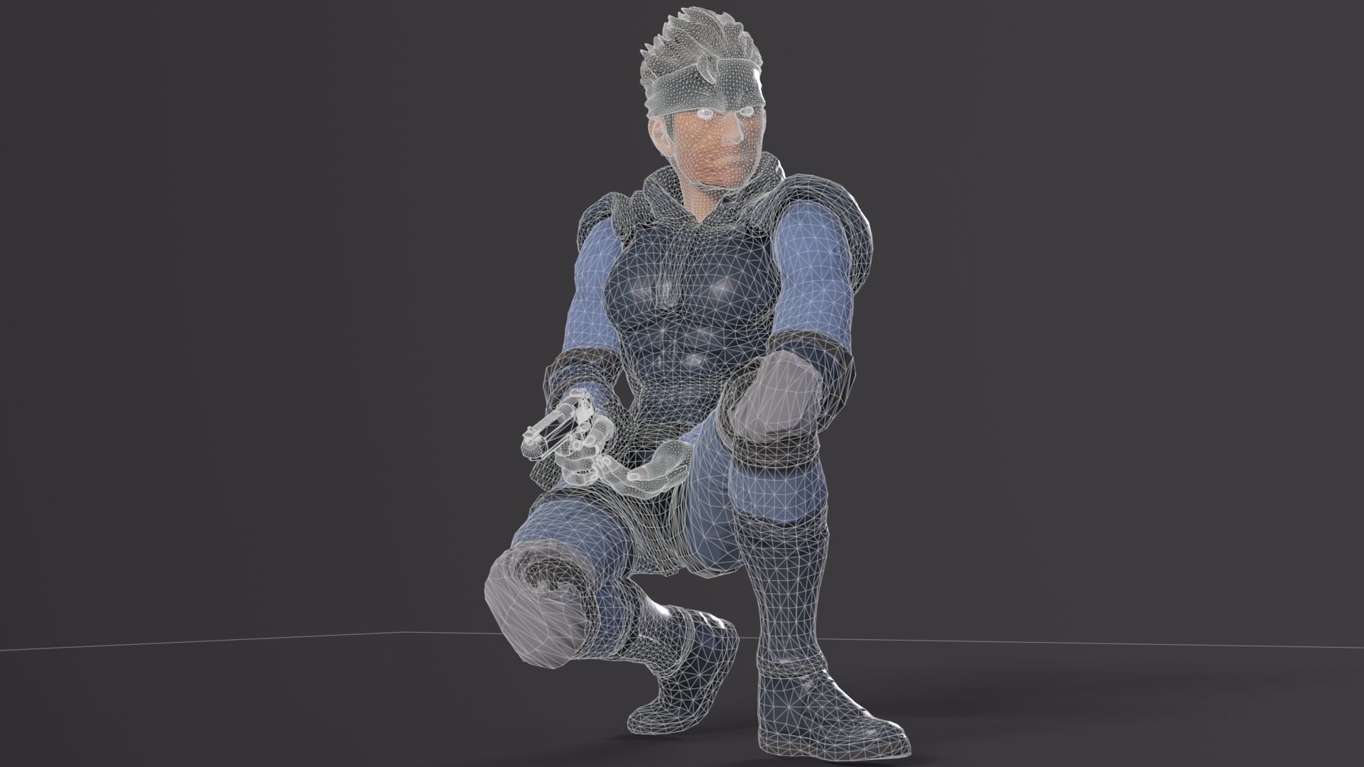 Solid Snake Fan Art From Metal Gear Solid 3D - TurboSquid 2122290