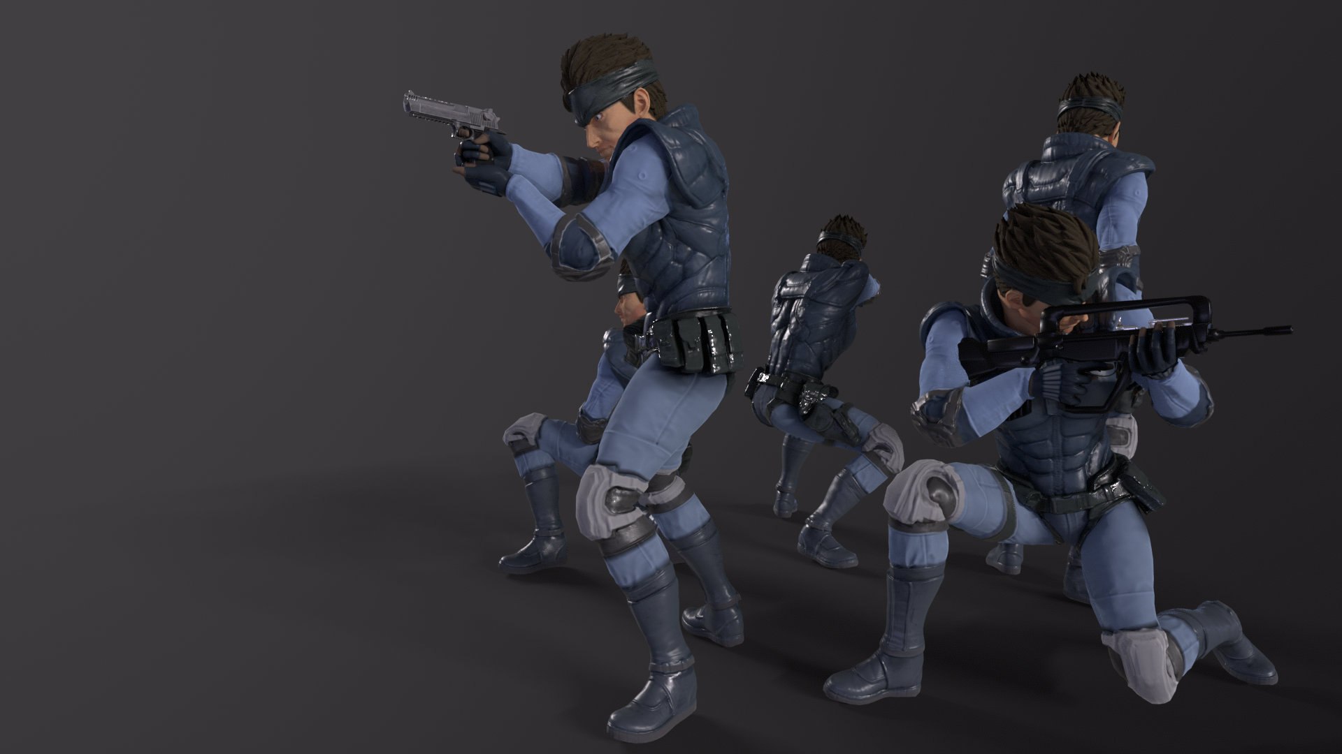 Solid Snake Fan Art From Metal Gear Solid 3D - TurboSquid 2122290