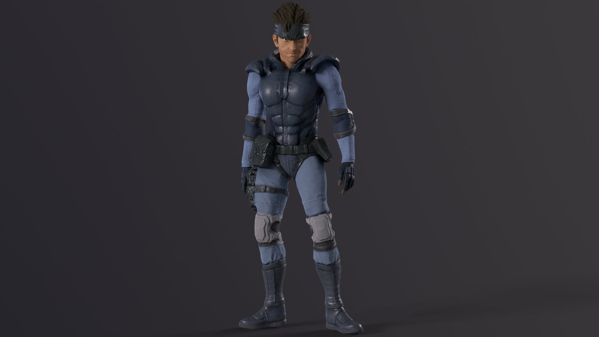 Solid Snake Fan Art From Metal Gear Solid 3D - TurboSquid 2122290