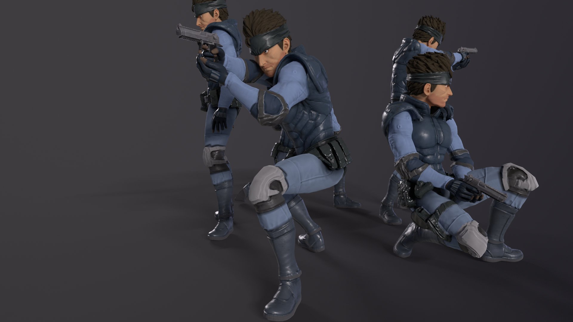 Solid Snake Fan Art From Metal Gear Solid 3D - TurboSquid 2122290