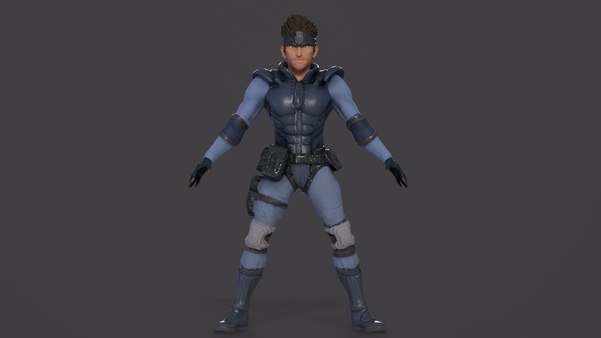 Solid Snake Fan Art From Metal Gear Solid 3D - TurboSquid 2122290