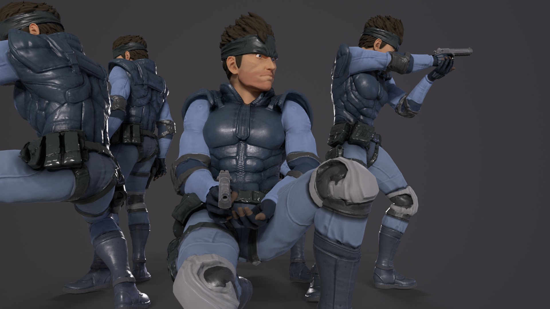 Solid Snake Fan Art From Metal Gear Solid 3D - TurboSquid 2122290