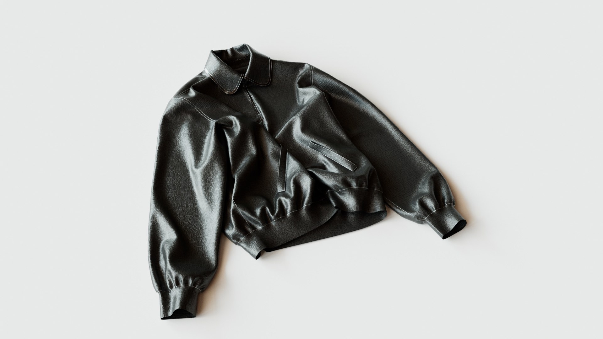 Leather Jacket on Floor 2 3D model - TurboSquid 1839704