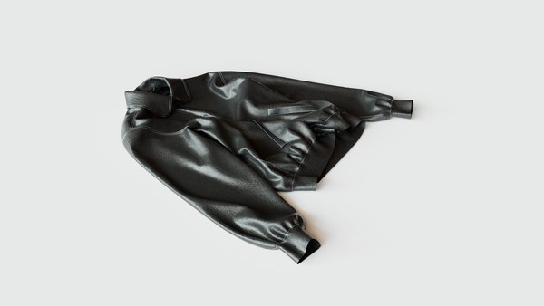 Leather Jacket on Floor 2 3D model - TurboSquid 1839704