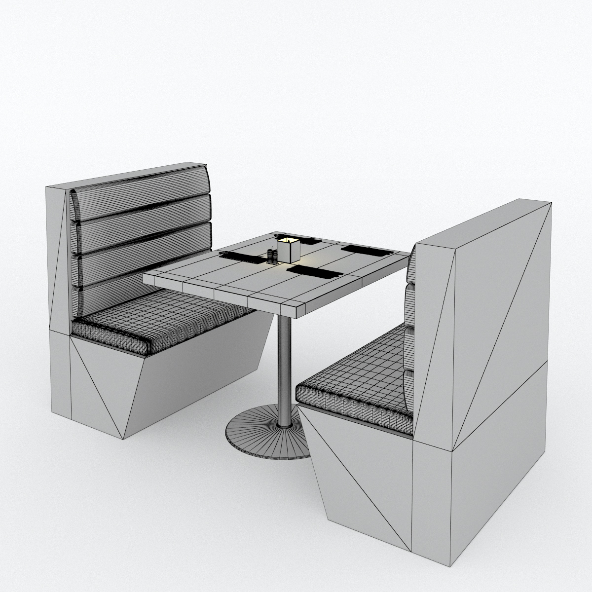 restaurant booth 3d max