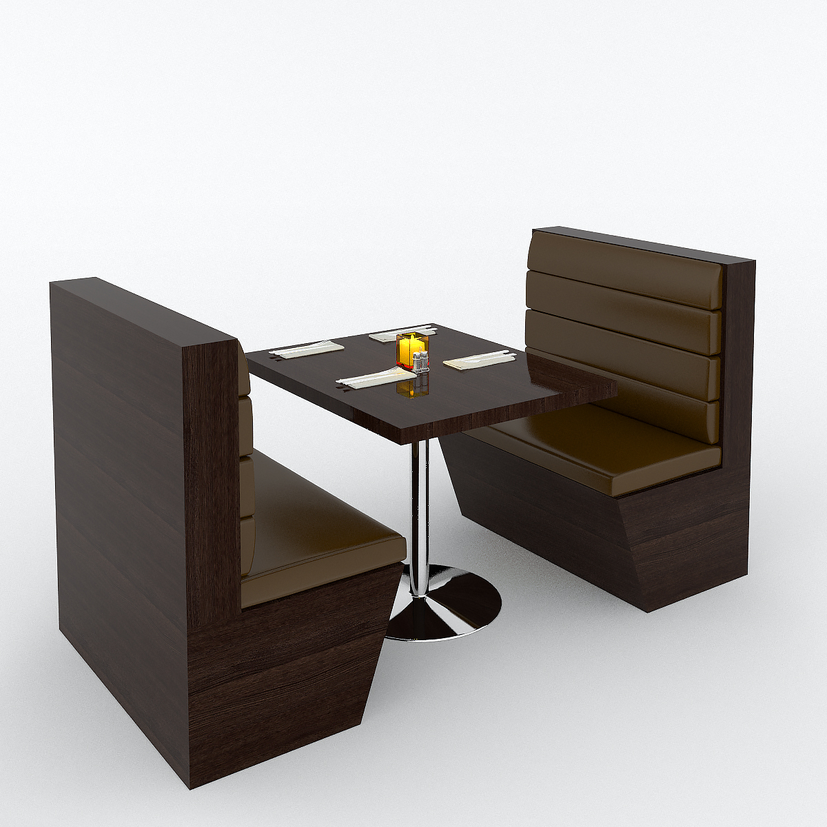 restaurant booth 3d max