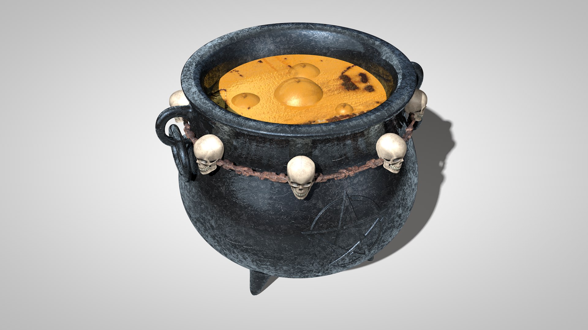 3d Model Witch Caldron