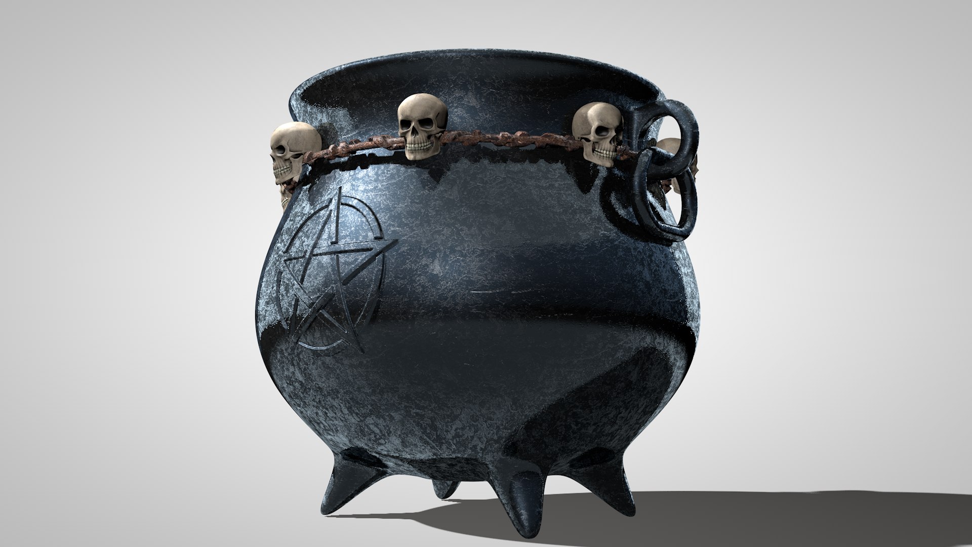 3d Model Witch Caldron