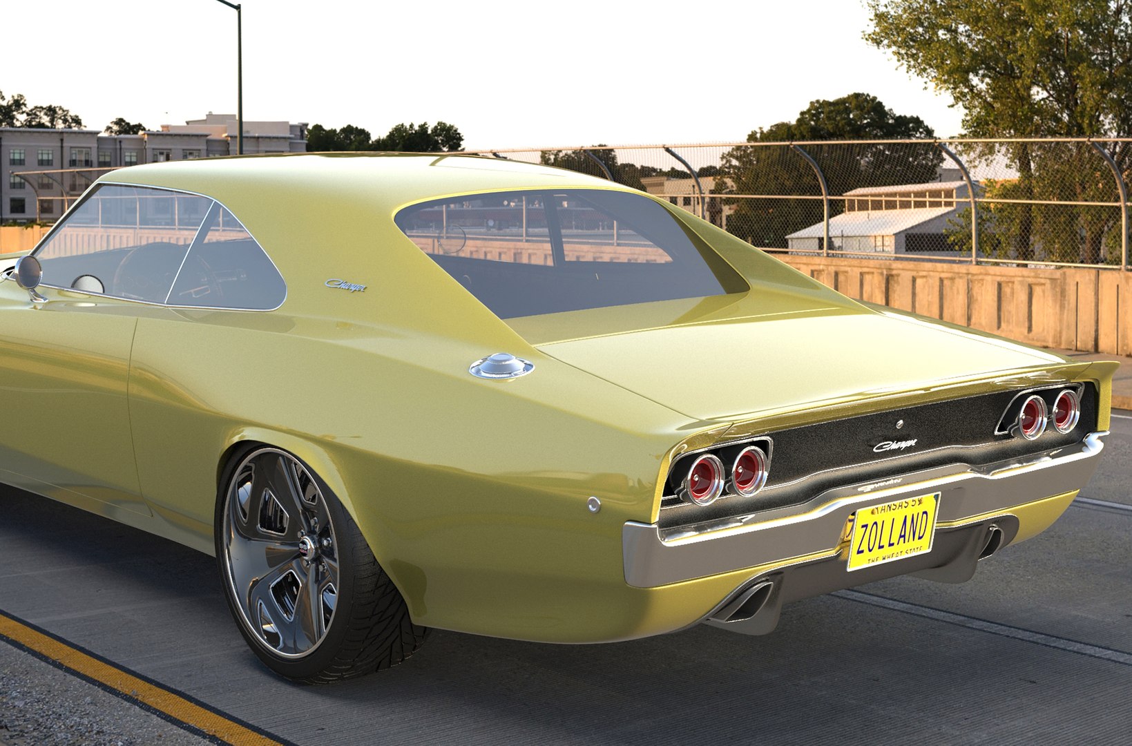 3D 1968 Charger Modified - TurboSquid 1975185
