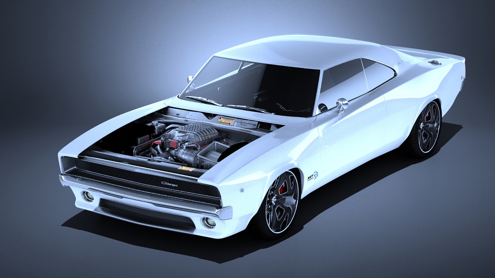 3D 1968 Charger Modified - TurboSquid 1975185