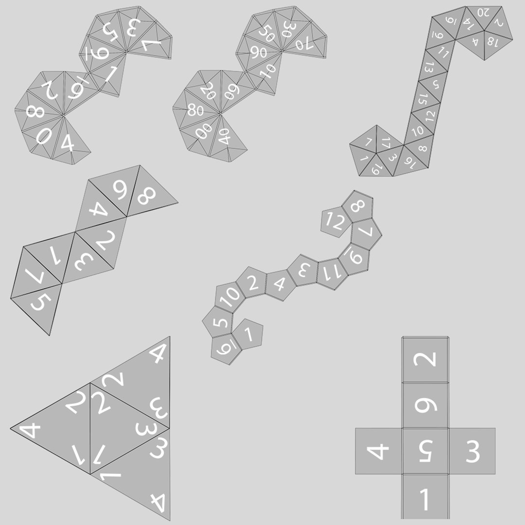 Polyhedral Dice Set 3D Model - TurboSquid 1613786