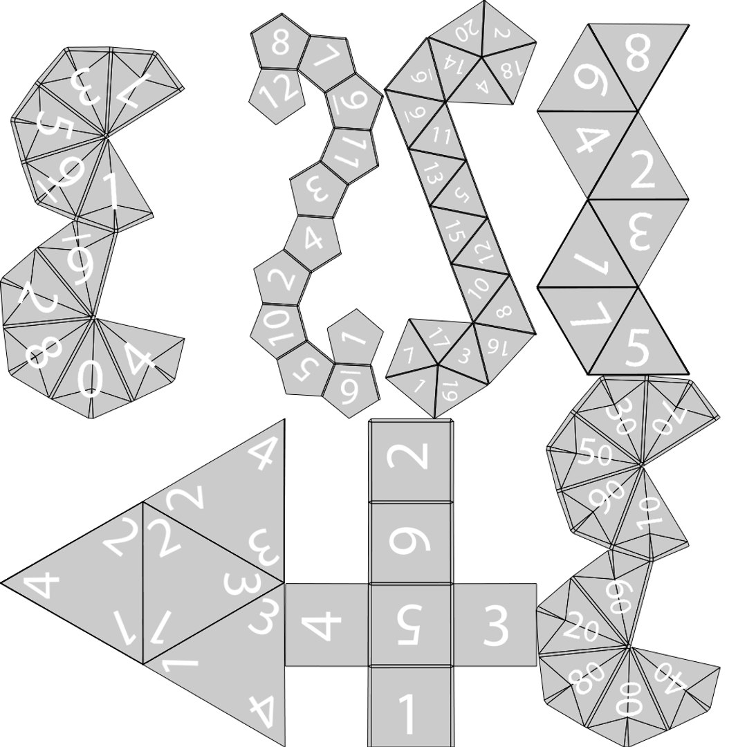 Polyhedral Dice Set 3D Model - TurboSquid 1613786