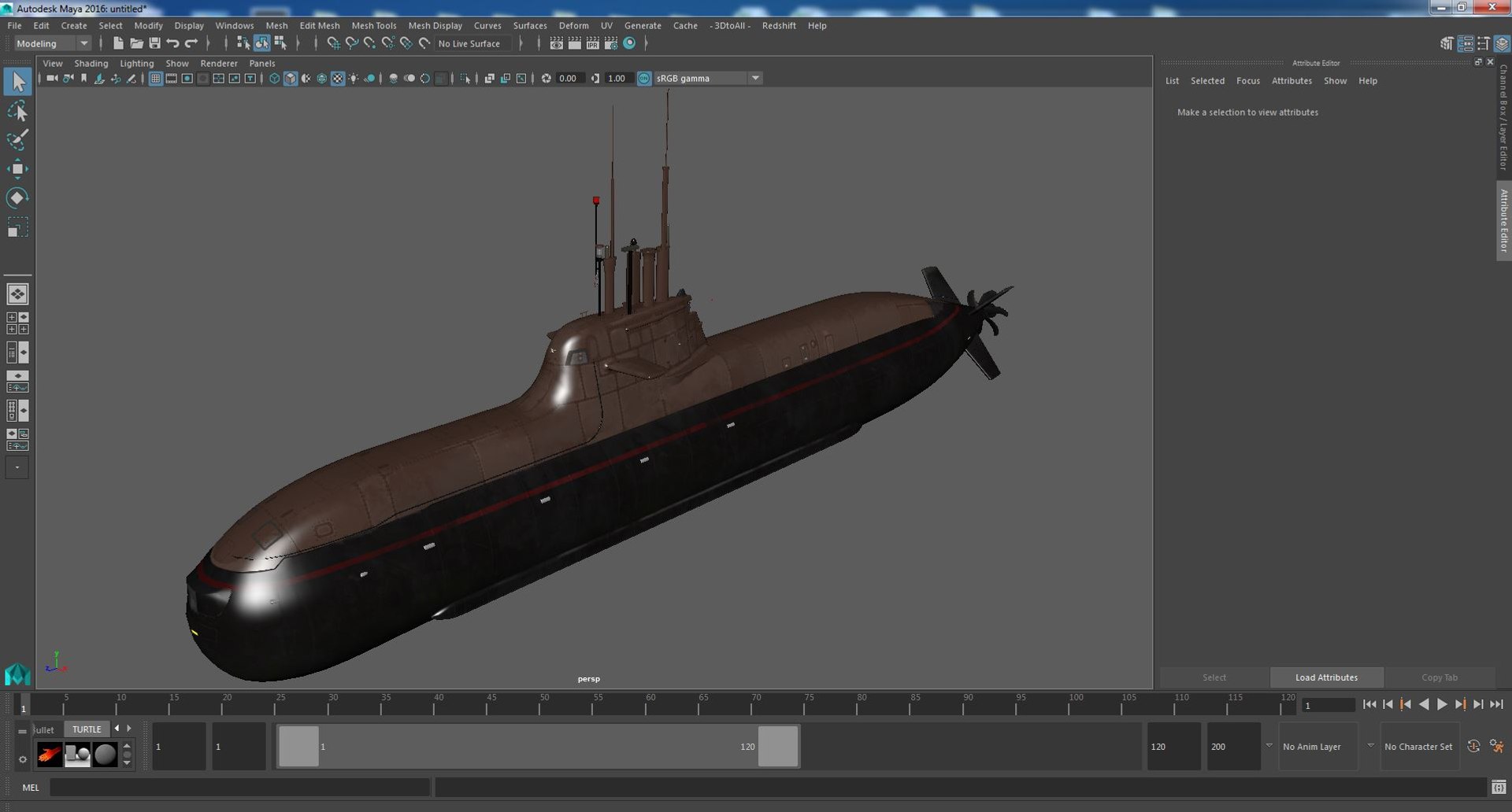 3D model HDW Class 212A Submarine Wet - TurboSquid 2065219