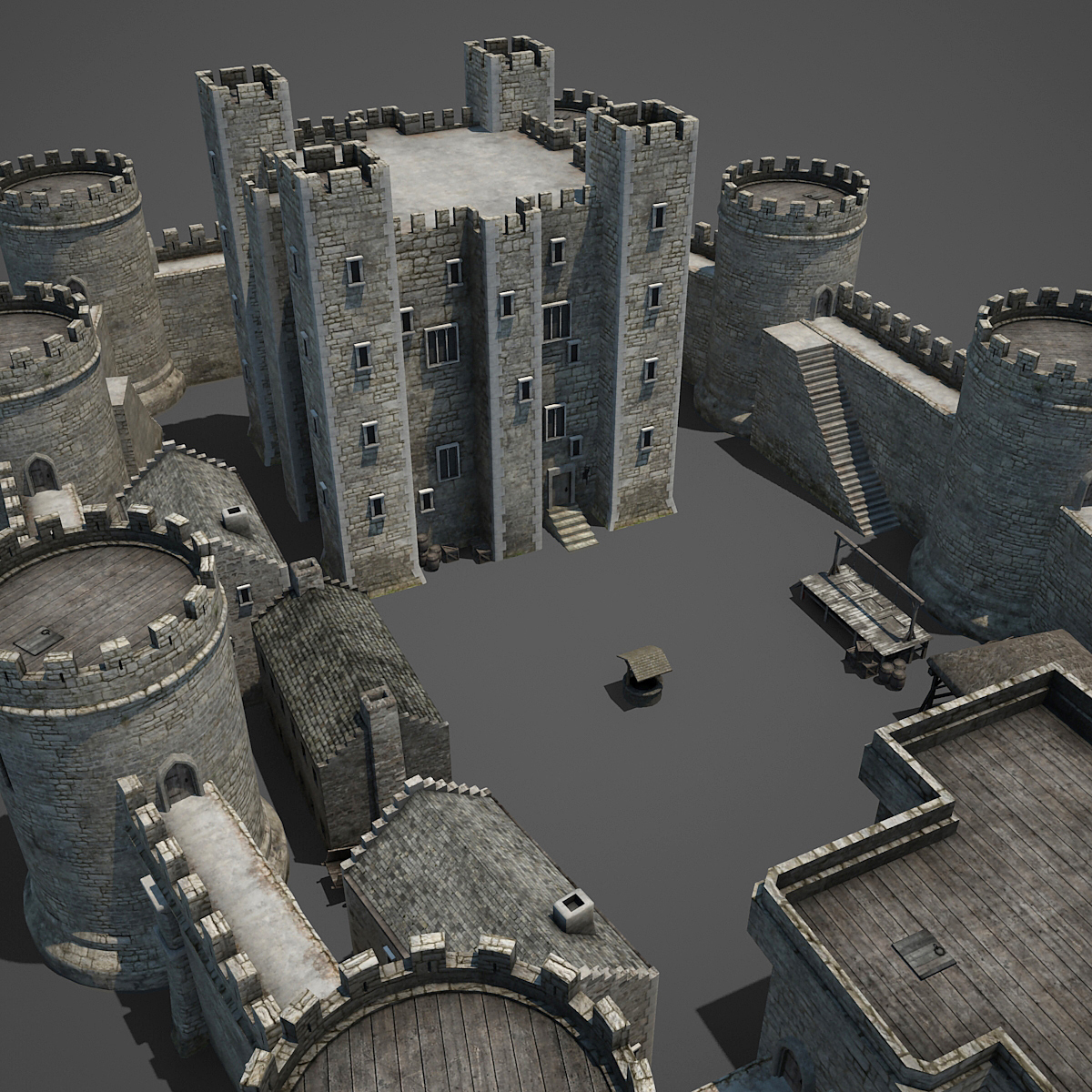 medieval castle 3d max