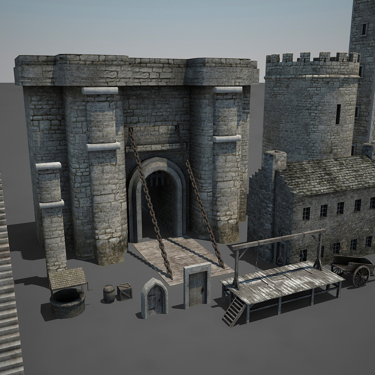 medieval castle 3d max