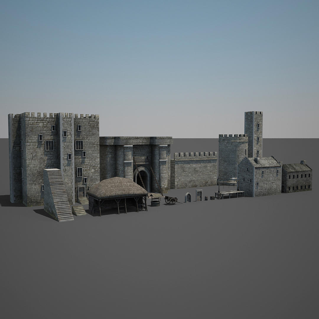 medieval castle 3d max