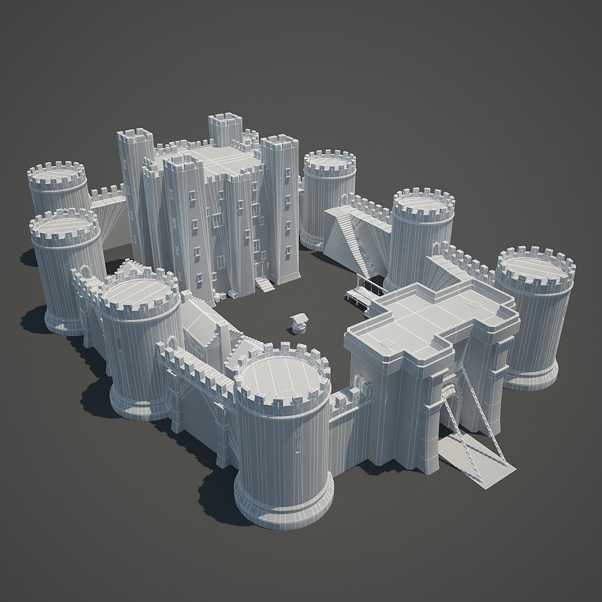 medieval castle 3d max