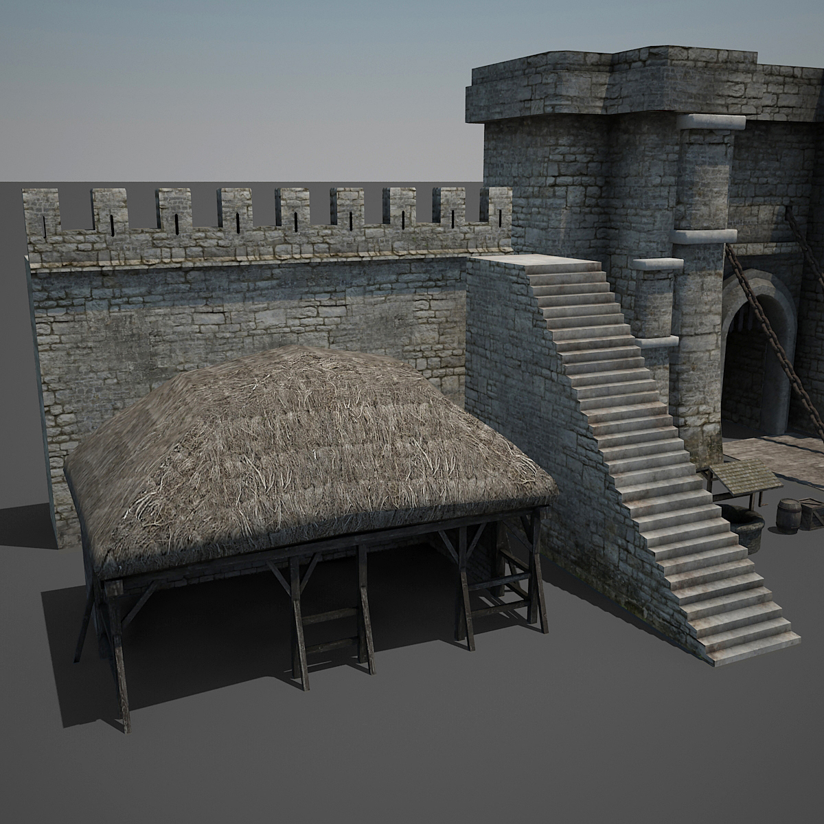 medieval castle 3d max