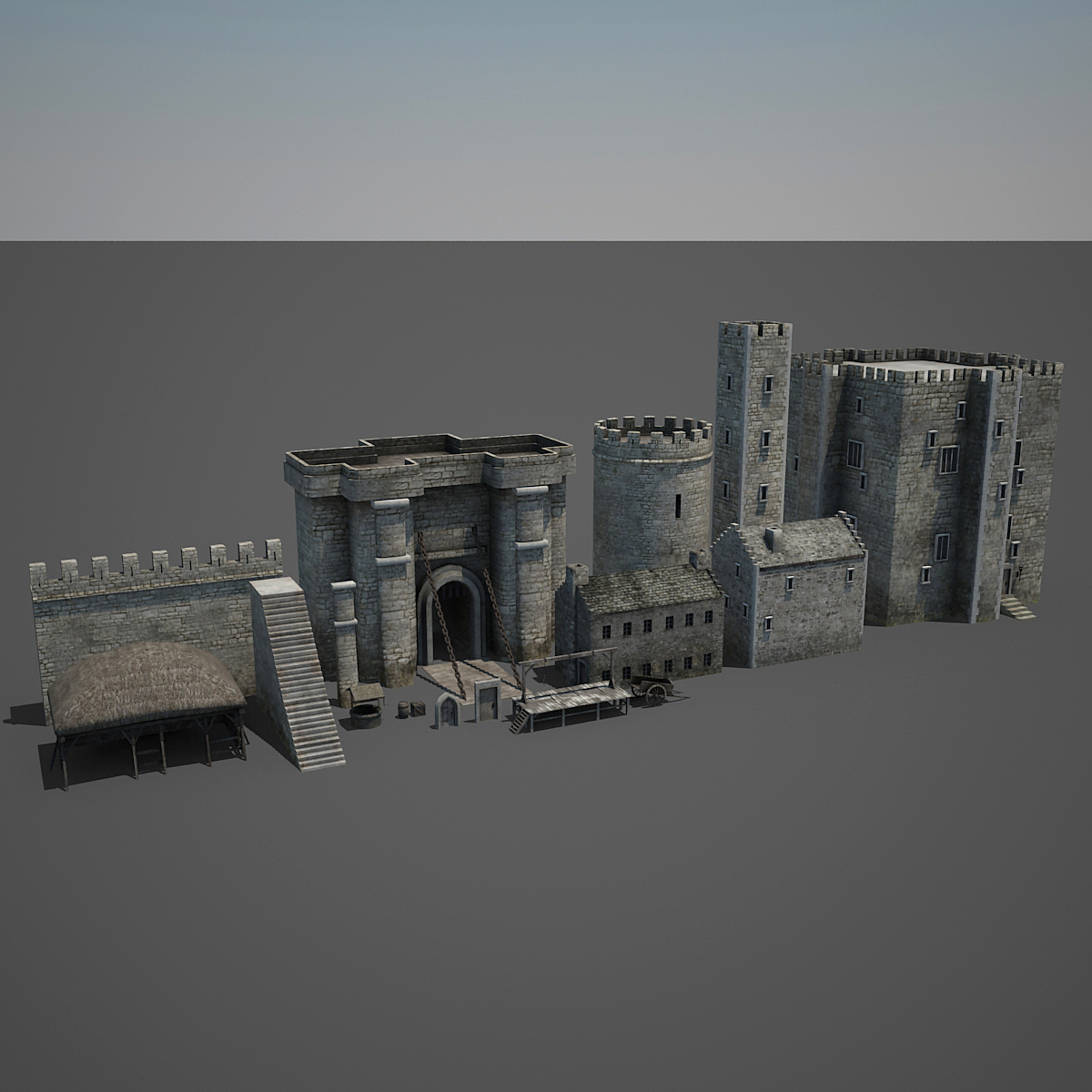 medieval castle 3d max
