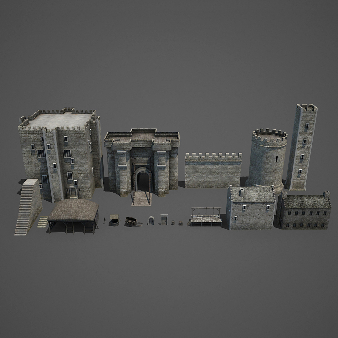 medieval castle 3d max