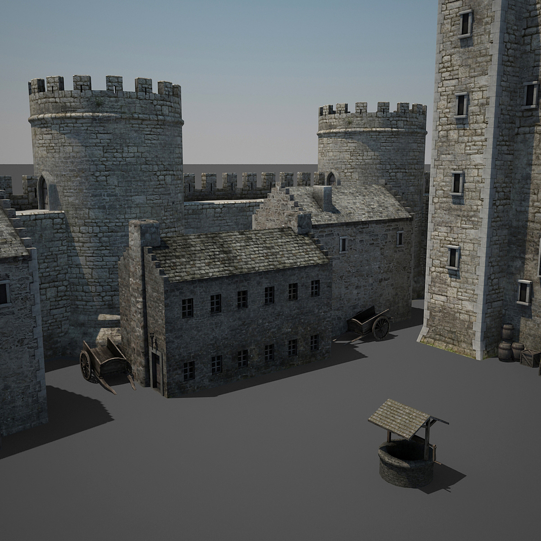 medieval castle 3d max
