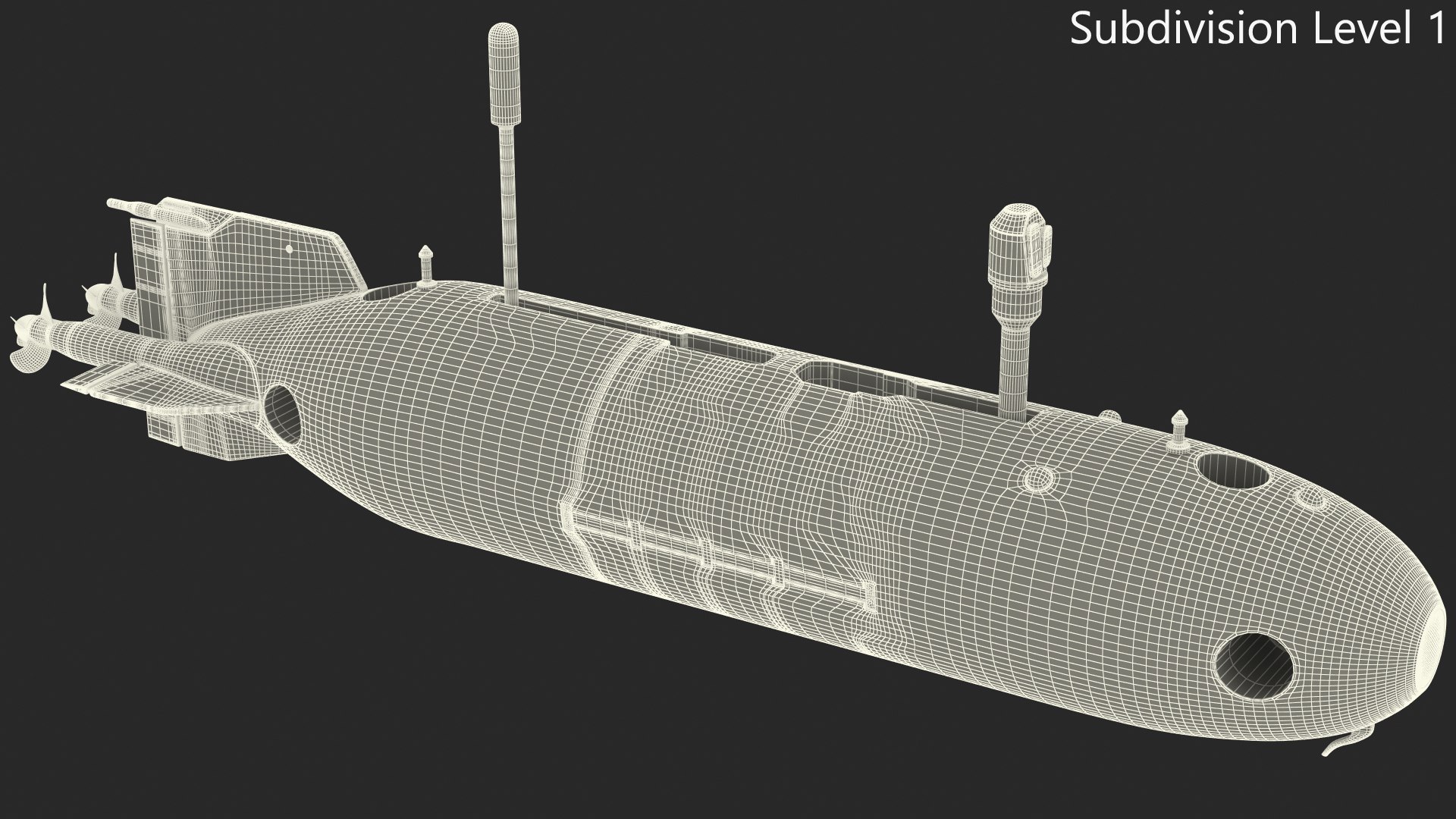 Submarine Drone Rigged for Maya 3D - TurboSquid 2183850