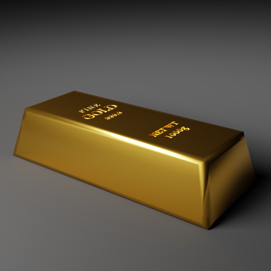 Golden Bar 3D Model - TurboSquid 1948614