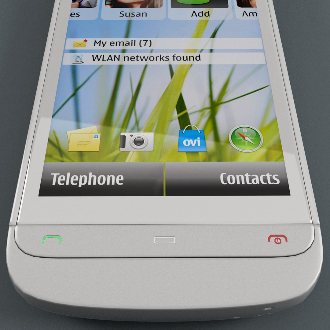 3d Model Nokia C5-03 White-grey