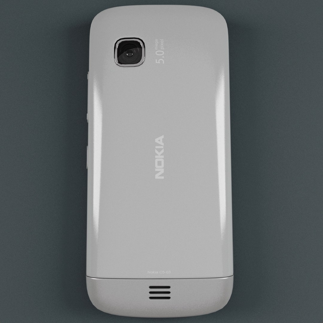 3d Model Nokia C5-03 White-grey