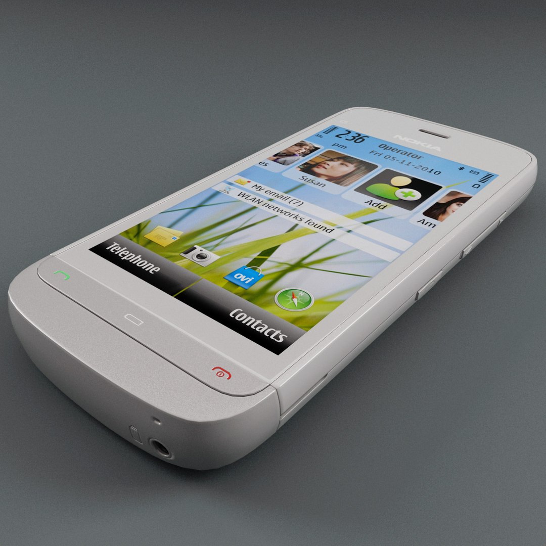 3d Model Nokia C5-03 White-grey