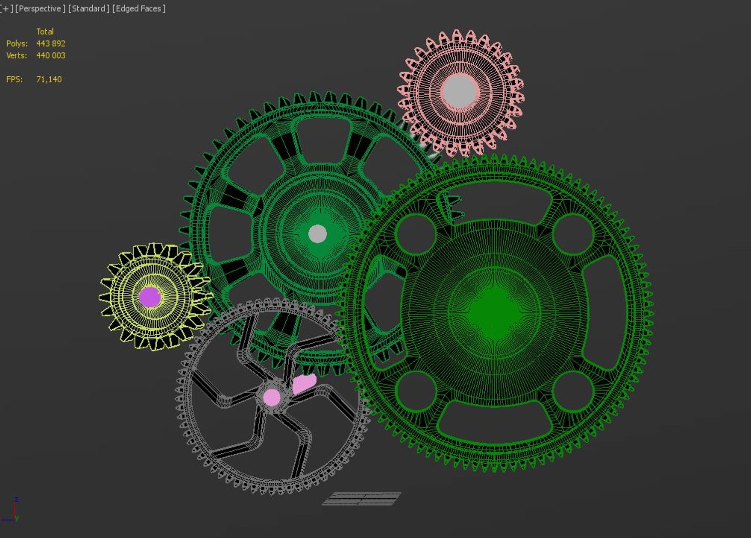 Gear Mechanism V2 3D Model - TurboSquid 1452135