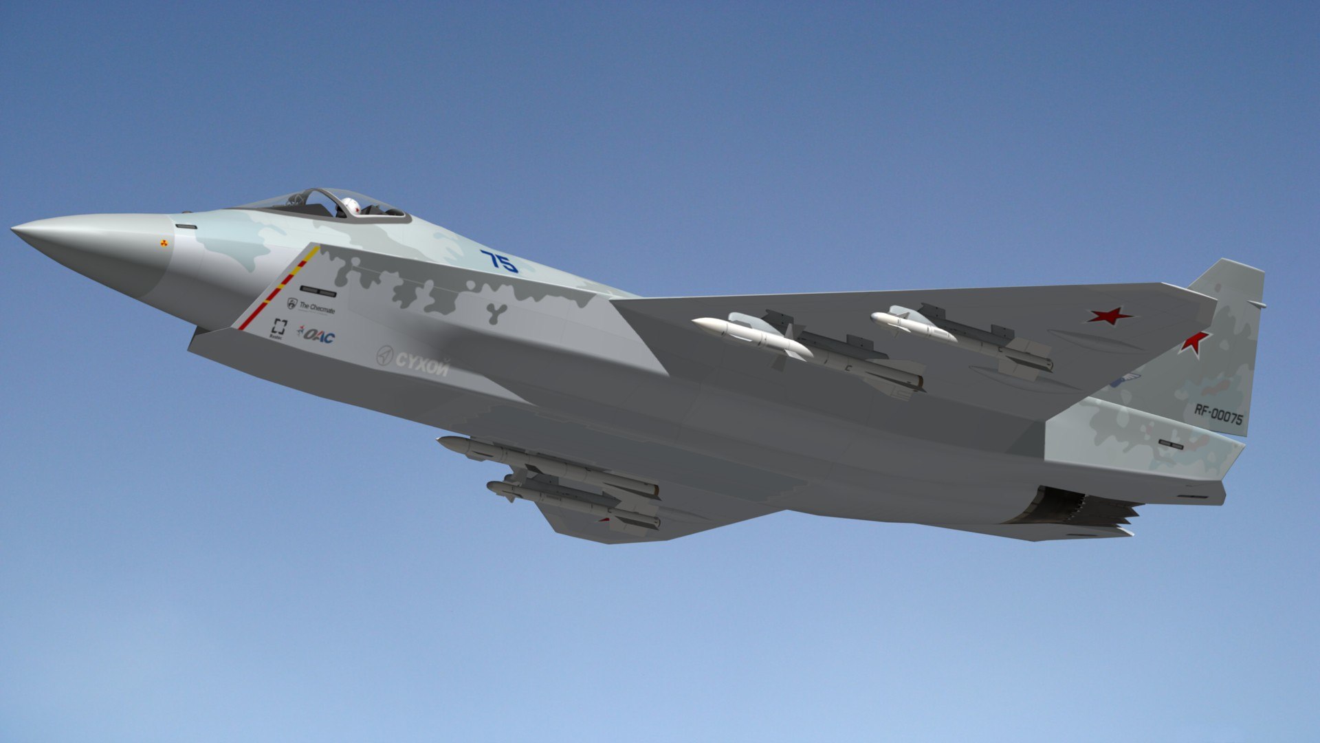 3D Sukhoi SU75 Checkmate Model - TurboSquid 1770180