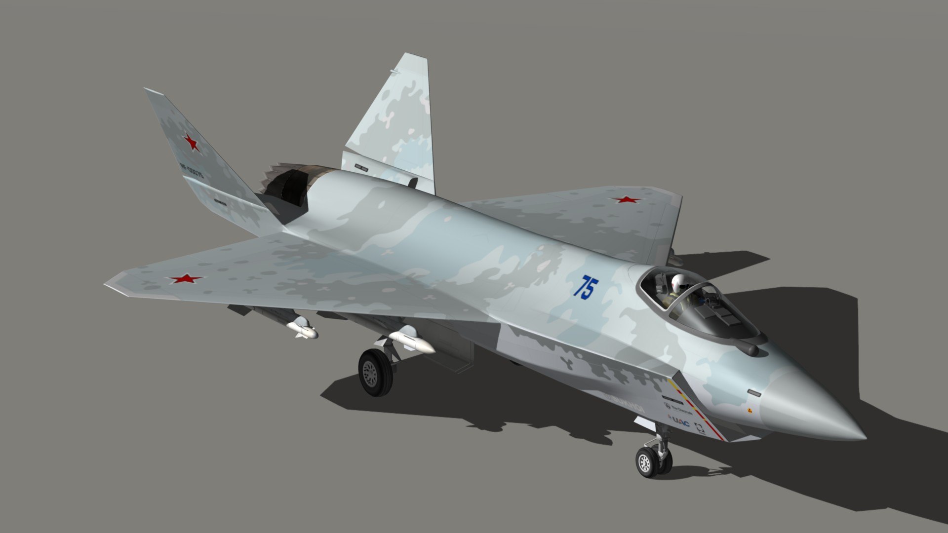 3D Sukhoi SU75 Checkmate Model - TurboSquid 1770180