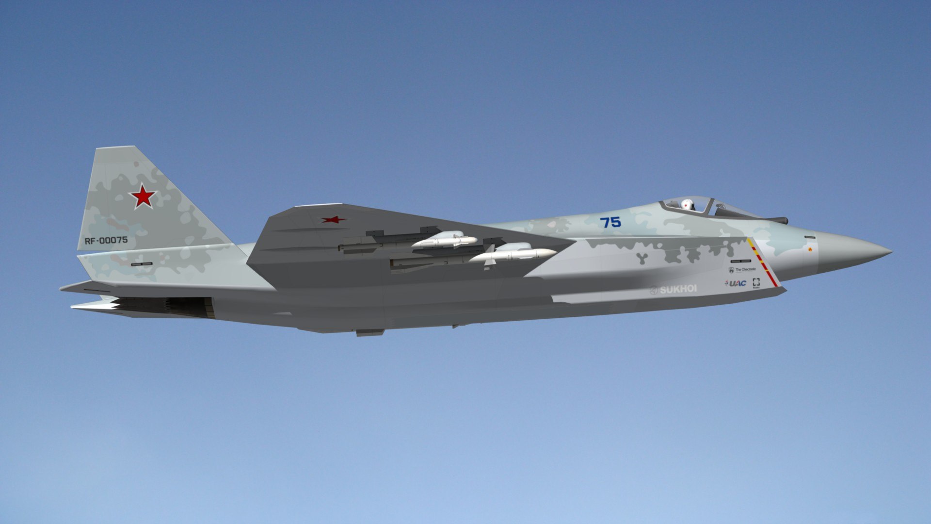 3D Sukhoi SU75 Checkmate model - TurboSquid 1770180