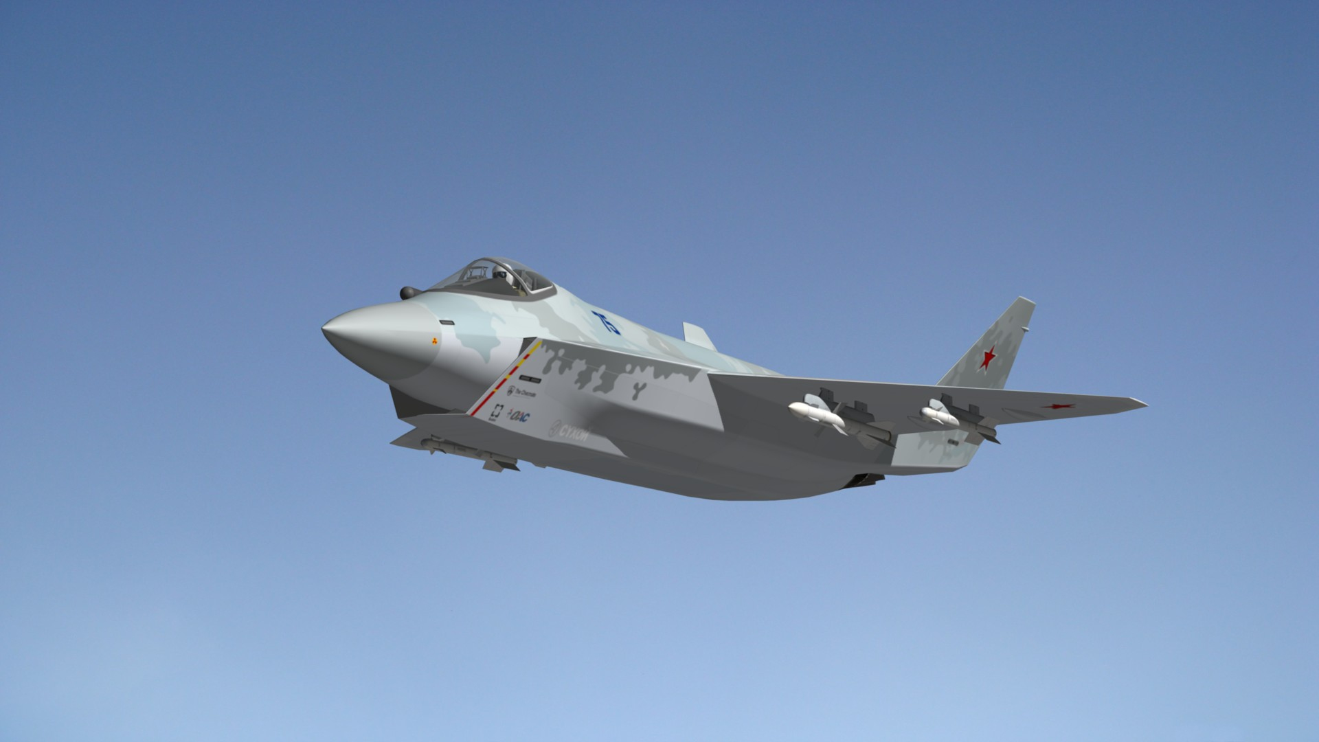 3D Sukhoi SU75 Checkmate Model - TurboSquid 1770180