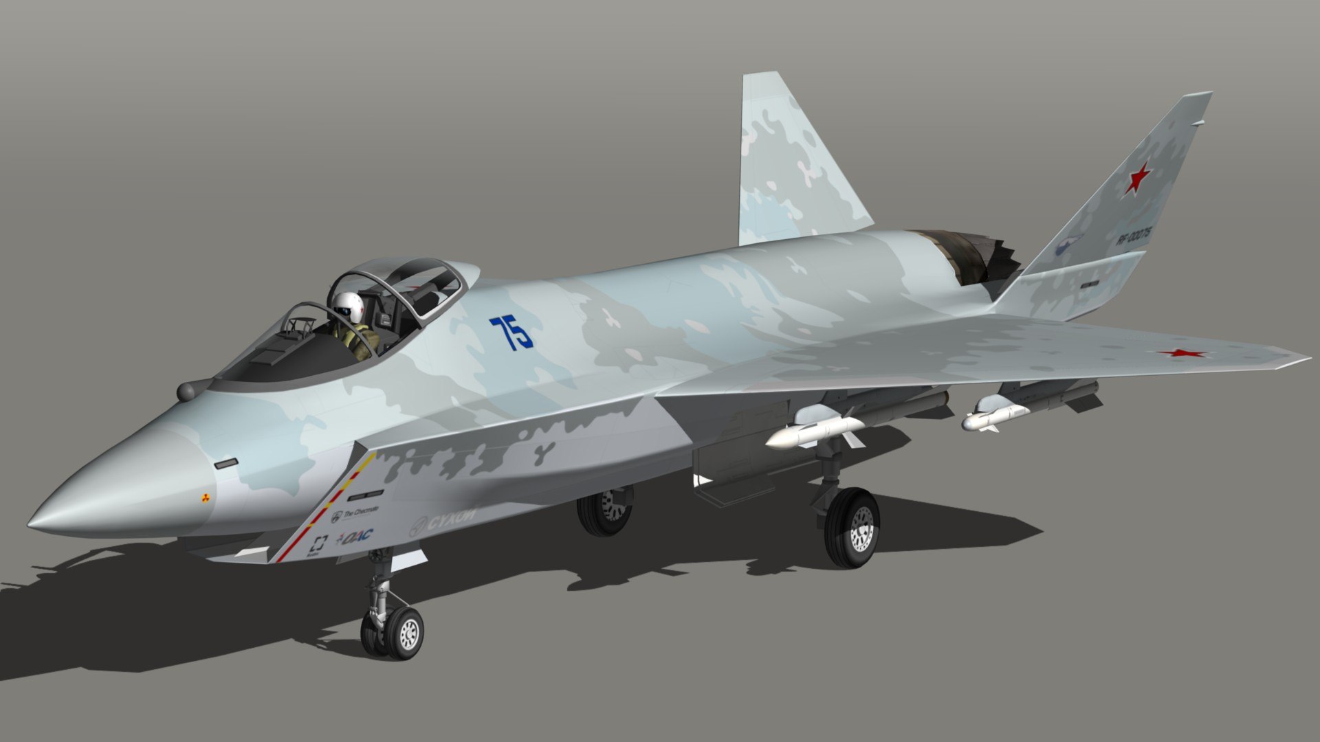 3D Sukhoi SU75 Checkmate Model - TurboSquid 1770180