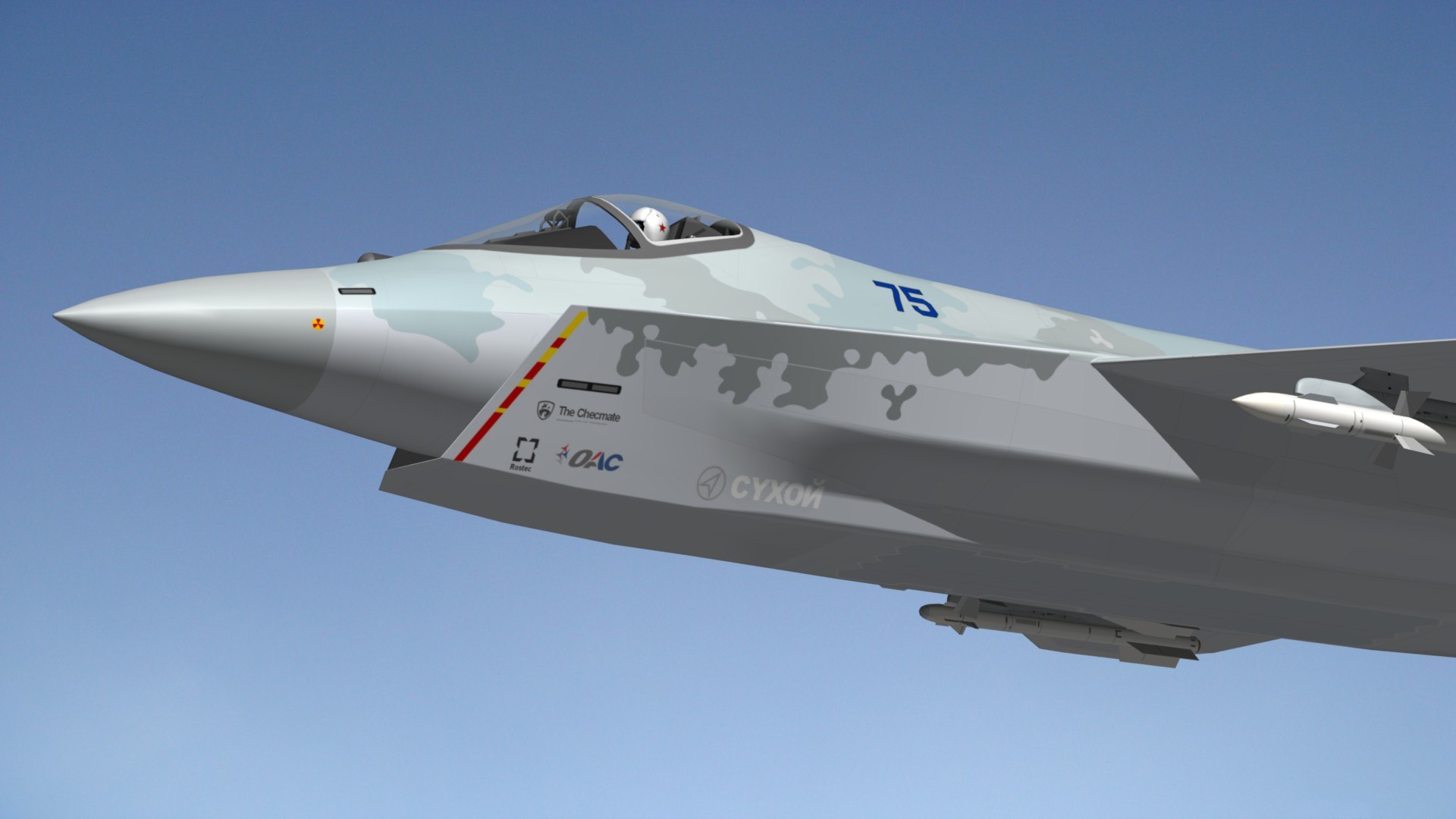 3D Sukhoi SU75 Checkmate Model - TurboSquid 1770180