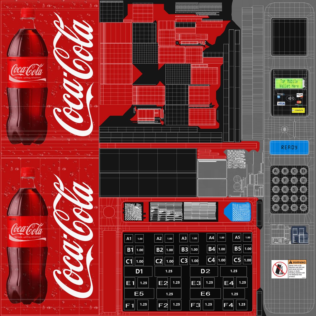 3D Detailed Cola Vending Machine model - TurboSquid 2102940