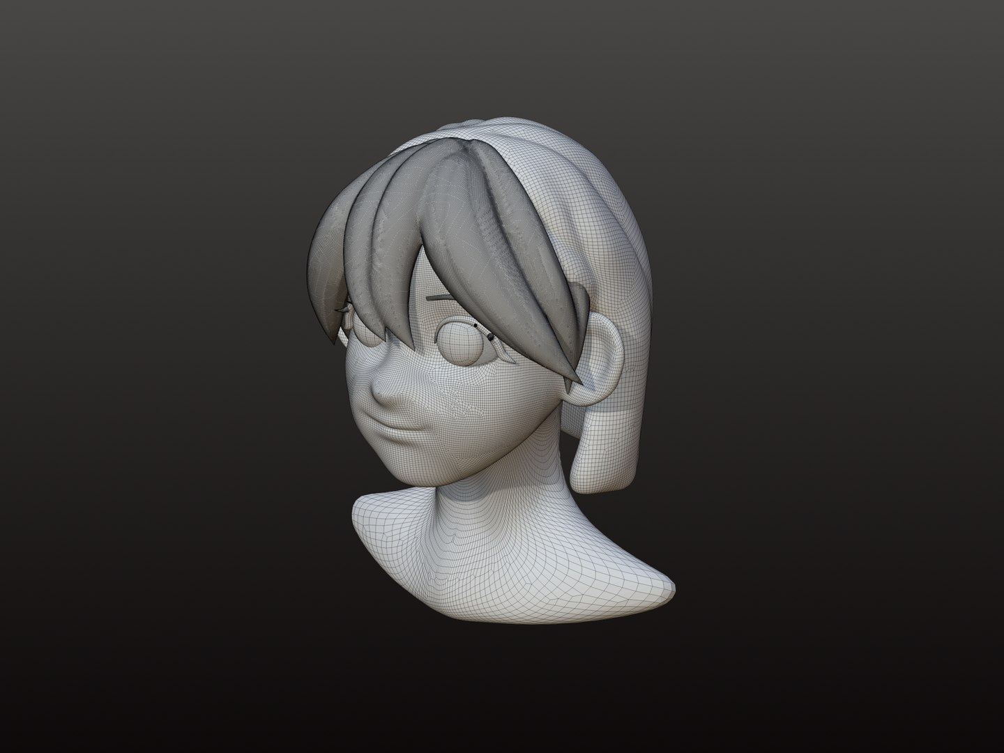 Free 3D Anime Girl Bust 3D - TurboSquid 2251275