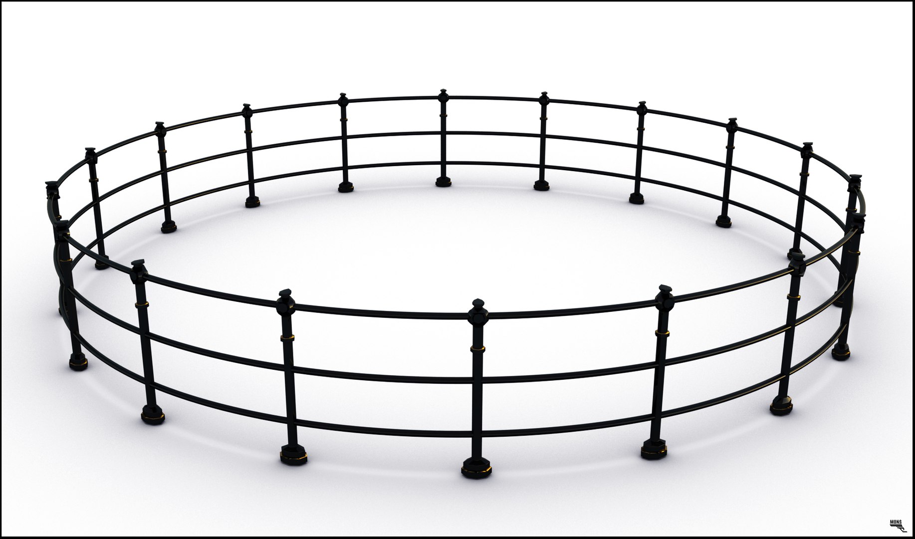 Free 3D Fence Circular - TurboSquid 1172397