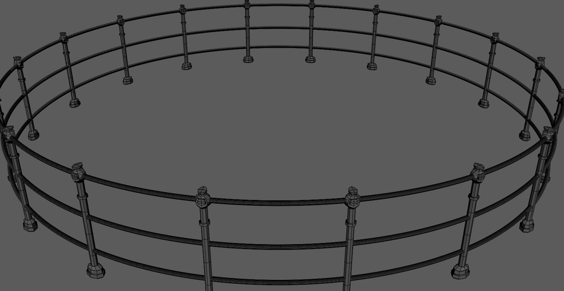 Free 3D Fence Circular - TurboSquid 1172397