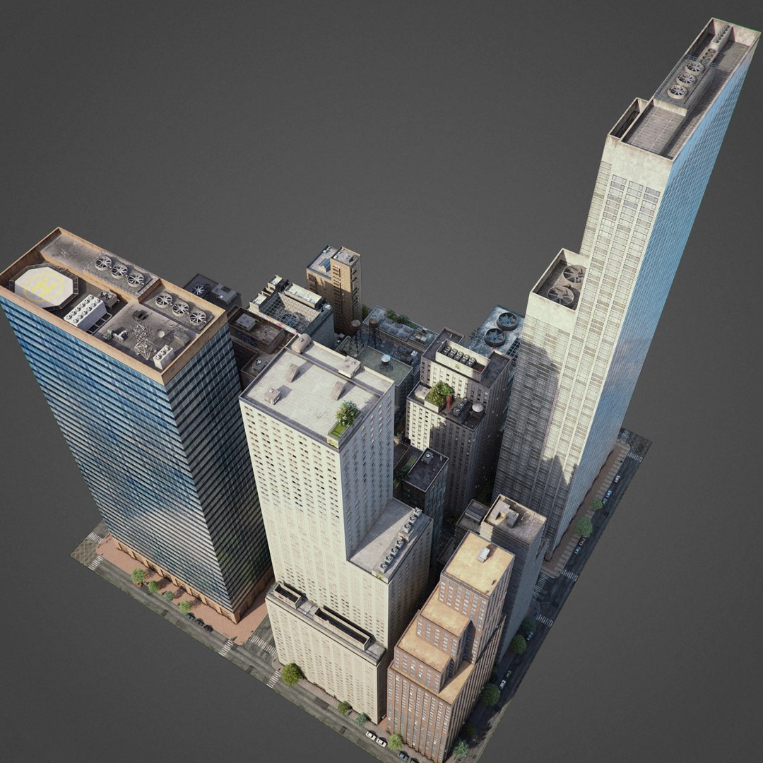 City exterior streets 3D model - TurboSquid 1513206
