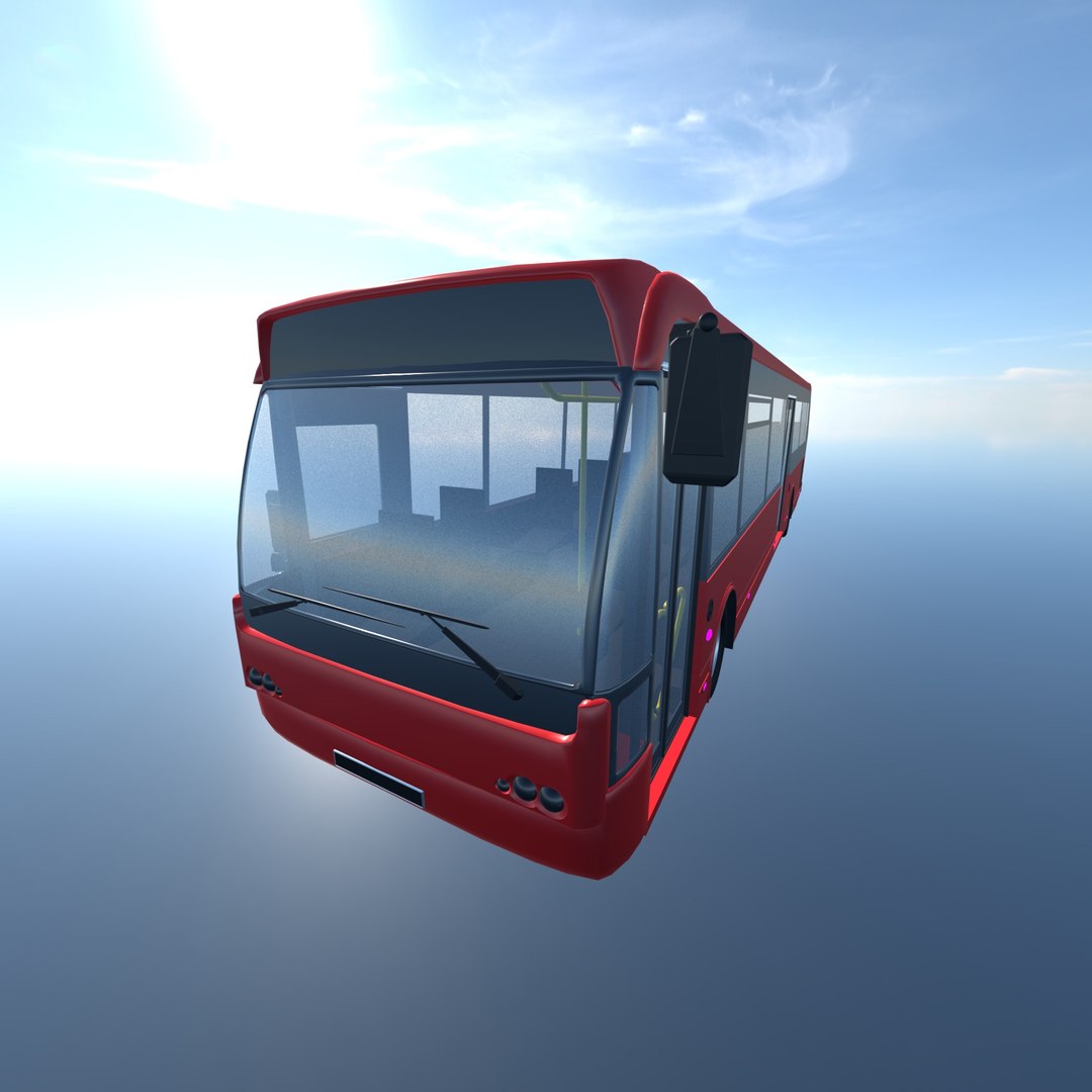 3D City Bus Red 3D Model - TurboSquid 2302993