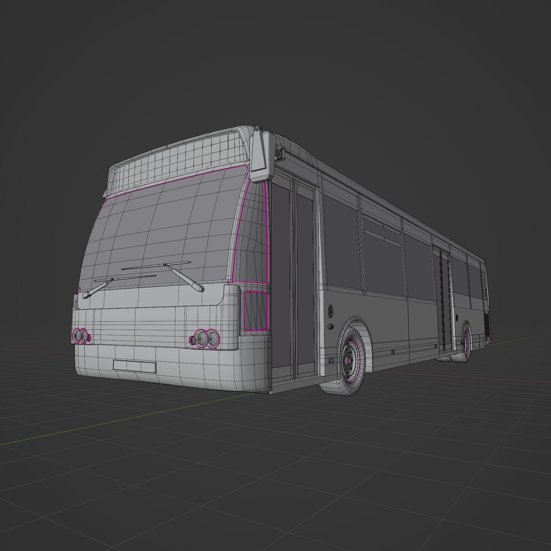 3D City Bus Red 3D Model - TurboSquid 2302993