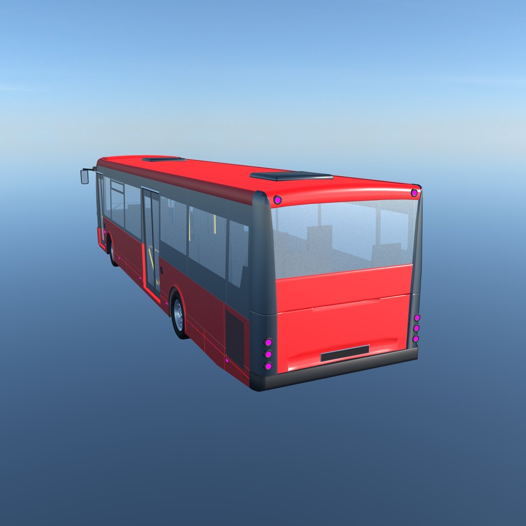 3D City Bus Red 3D Model - TurboSquid 2302993