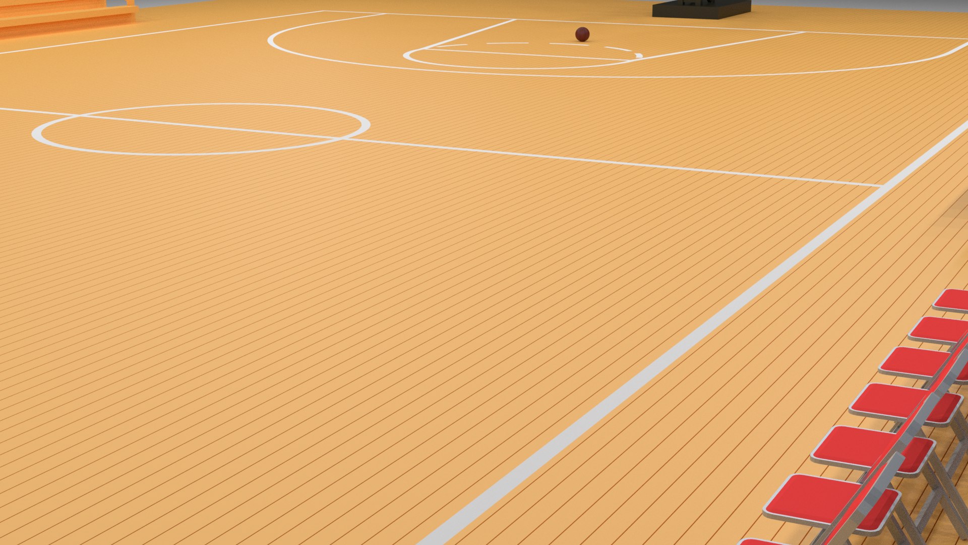 3D Cartoon Basketball Gym 2 Model - TurboSquid 2015874