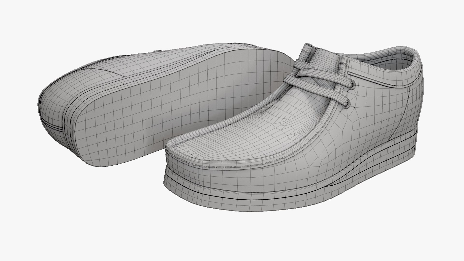 3D Model Clarks Wallabee Mid Tan Leather - TurboSquid 2222372