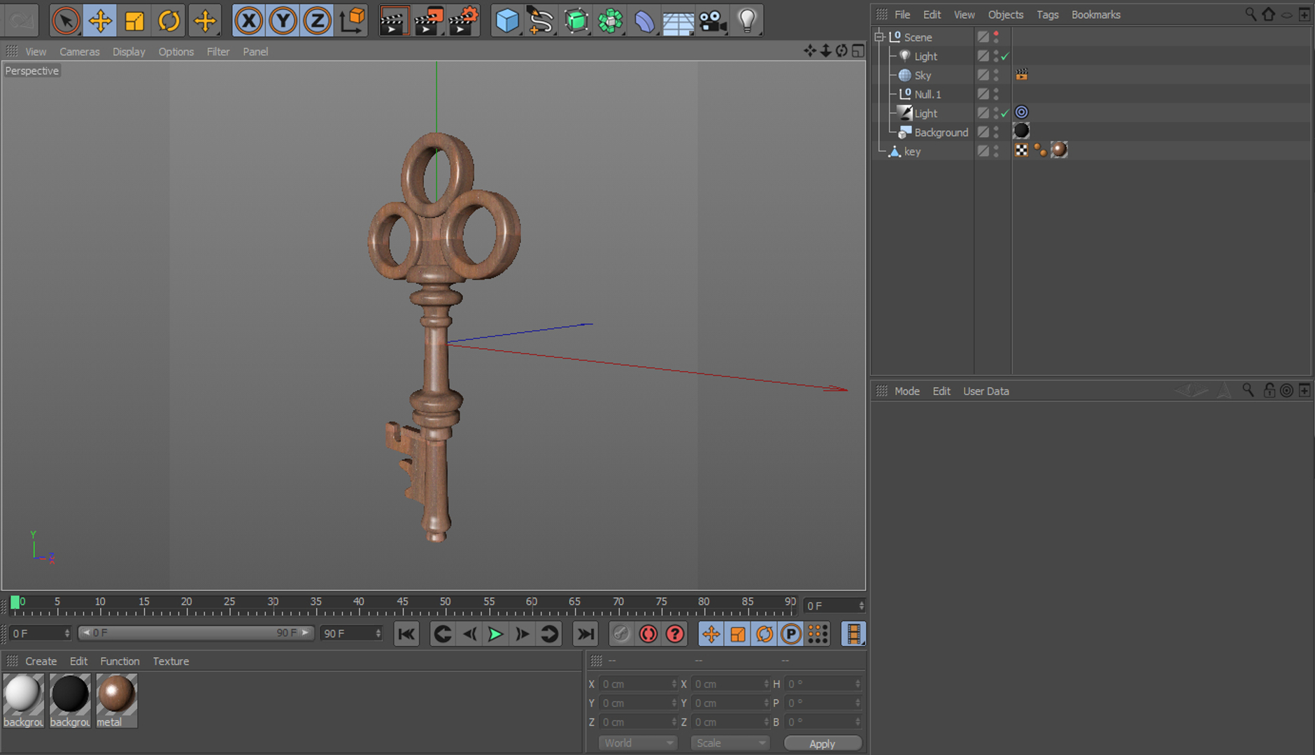 3d old key model