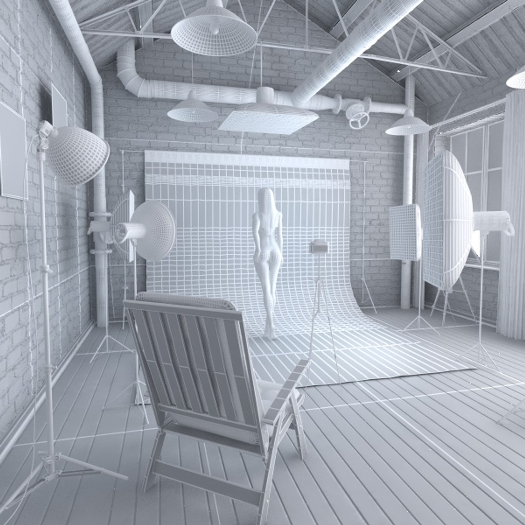 loft photo studio 3d model